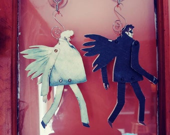 Good Omens Crowley And Aziraphale Ineffable Husbands Felt Toys For