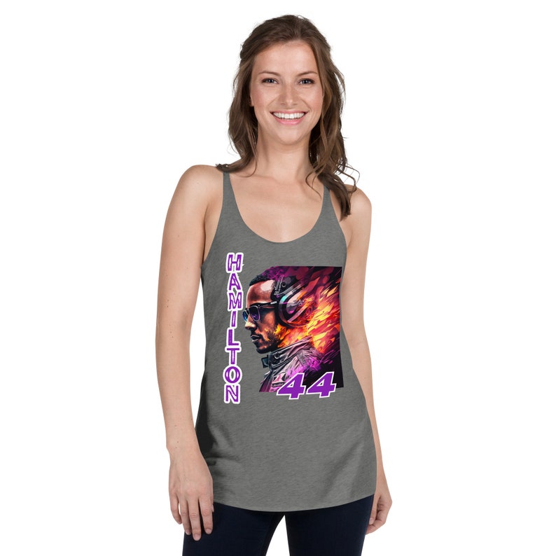 Miami GP Hamilton Women's Racerback Tank, Miami Formula 1 Tank Hamilton ...