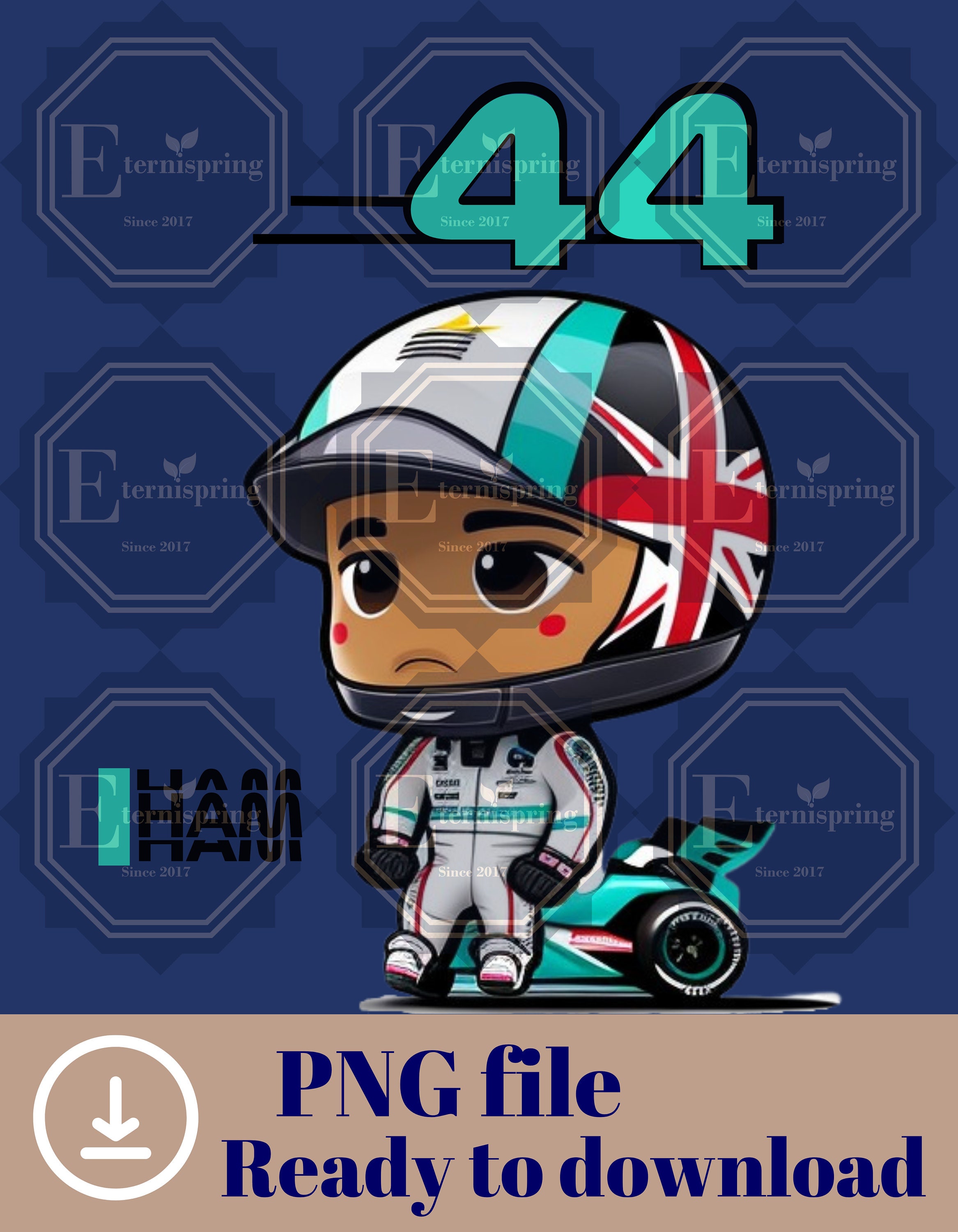 Dibujos animados de Chibi de Lewis Hamilton Linda caricatura - Etsy España
