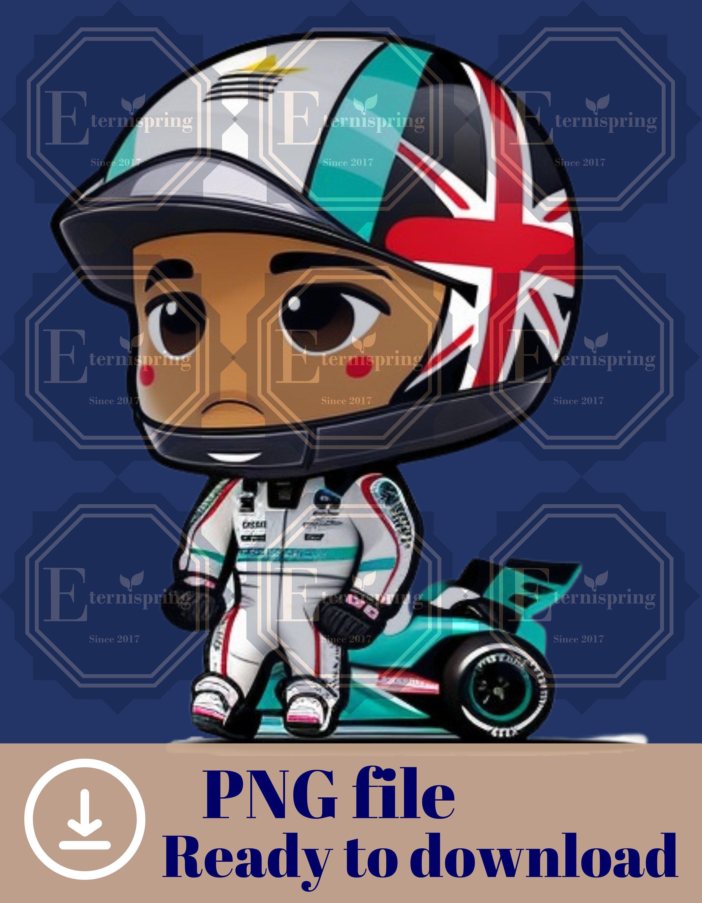 Cartoon Driver of Lewis Hamilton Cute F1 Racing Caricature Handmade Collectible - Etsy