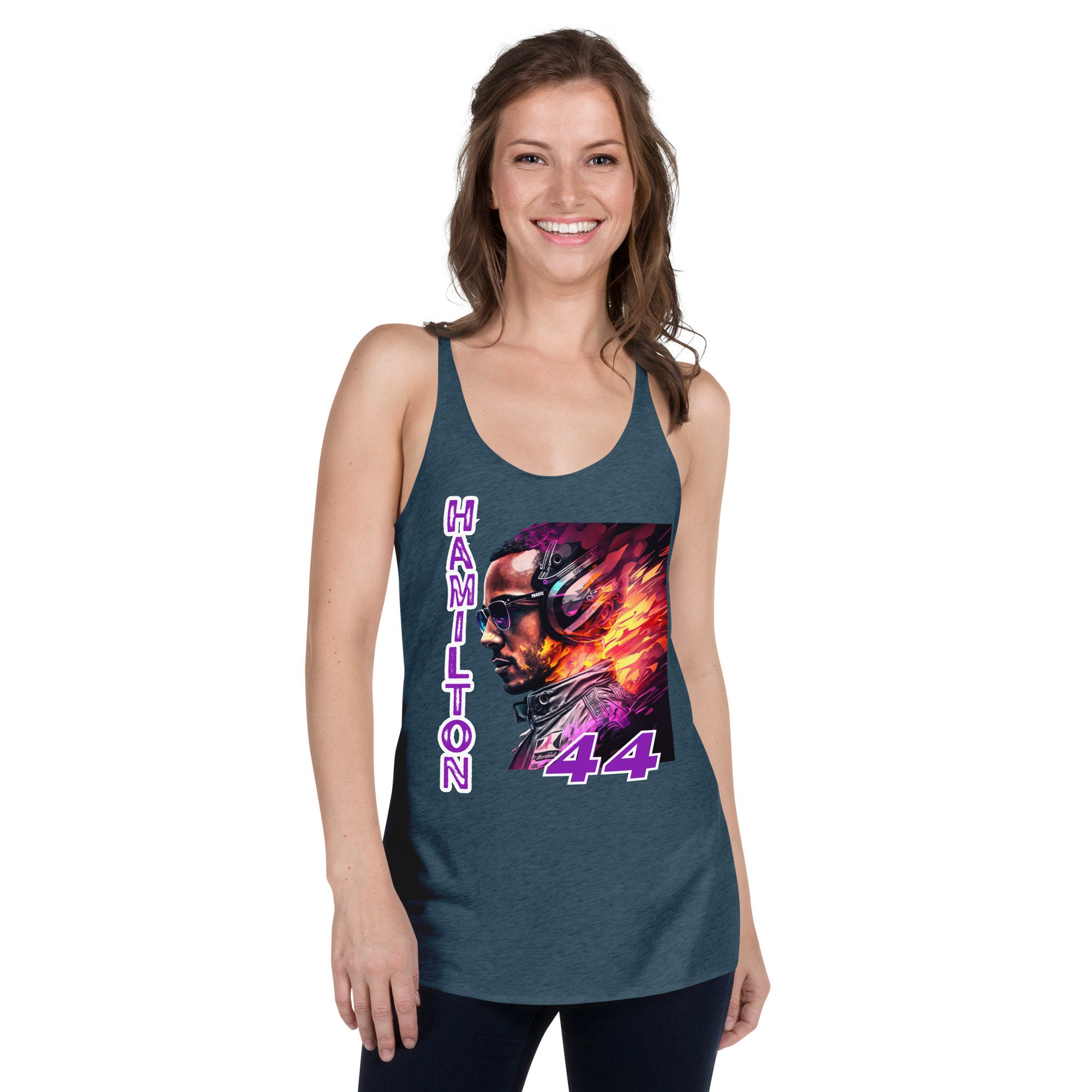 Miami GP Hamilton Women's Racerback Tank, Miami Formula 1 Tank Hamilton ...