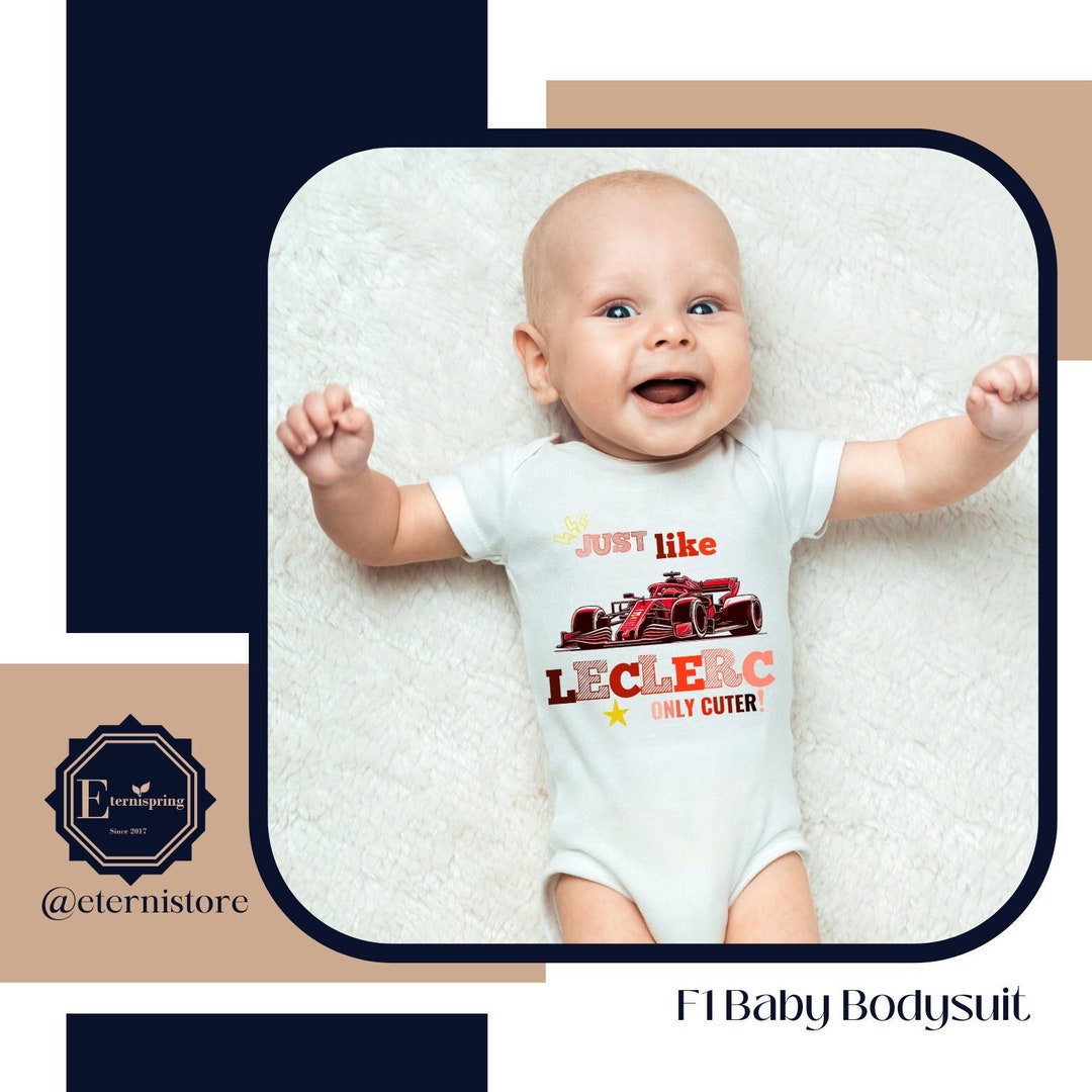 F1 Baby Bodysuit | Racing Baby Outfit | Ferrari Baby Clothes | Formula 1 Baby Gift | Charles ...