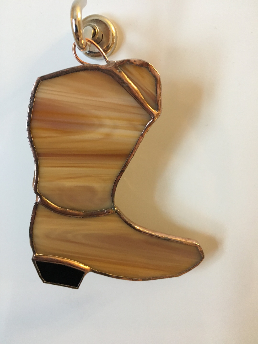 Stained Glass Cowboy Boot - Chestnut - Etsy
