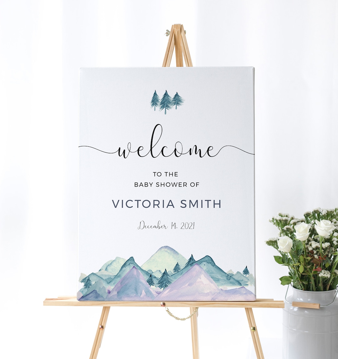 Mountain Wedding Welcome Sign: Printable Poster (SPM) - Etsy