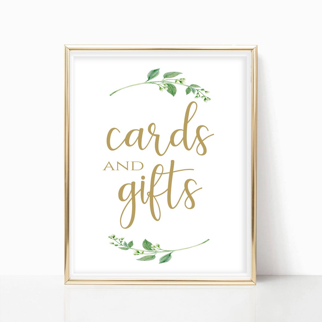 Cards and Gifts Printable Cards and Gifts Sign Printable Card Sign ...