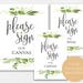 Printable Please Sign Template Please Sign Our Canvas, Guestbook, Globe ...