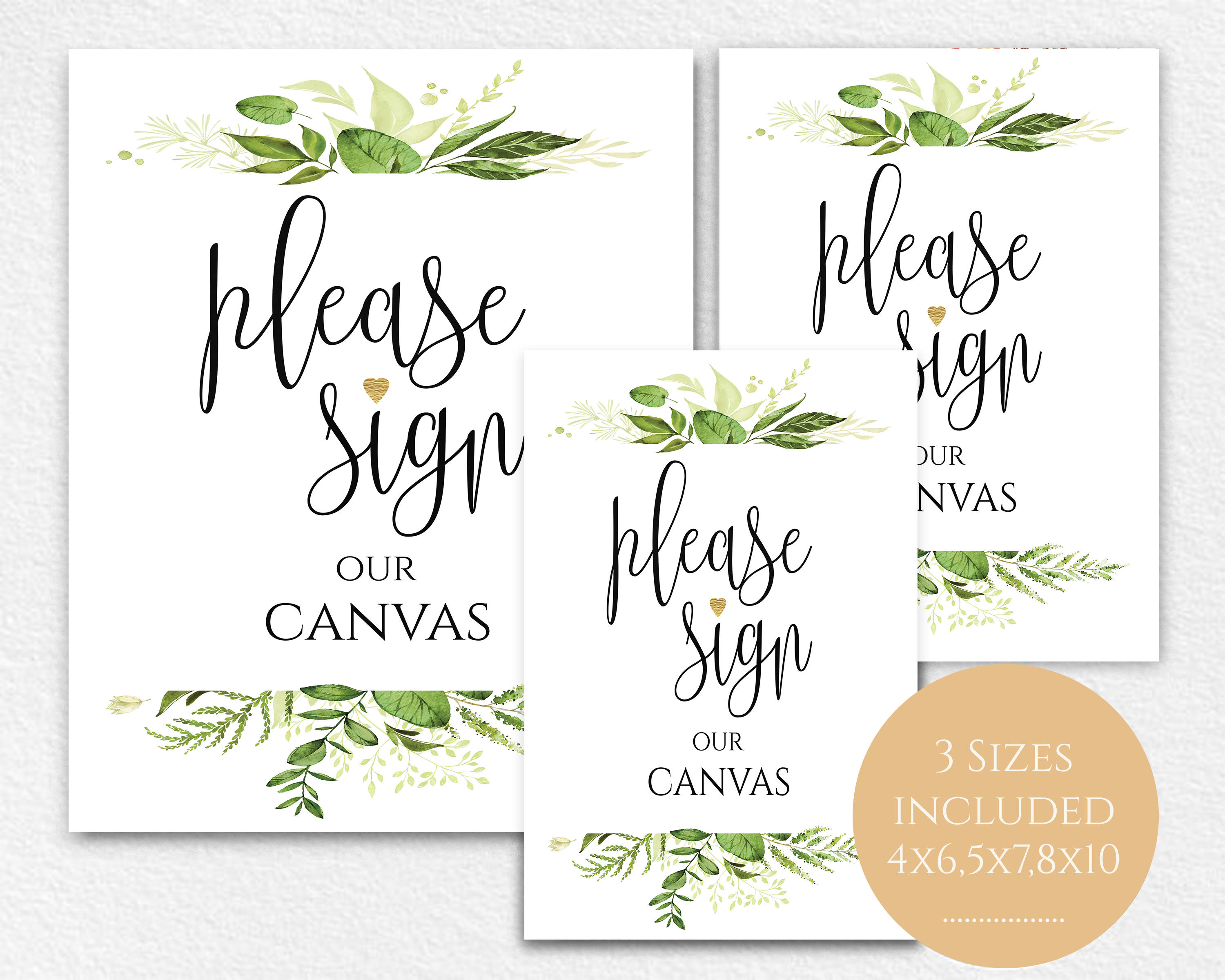 Printable Please Sign Template Please Sign Our Canvas | Etsy