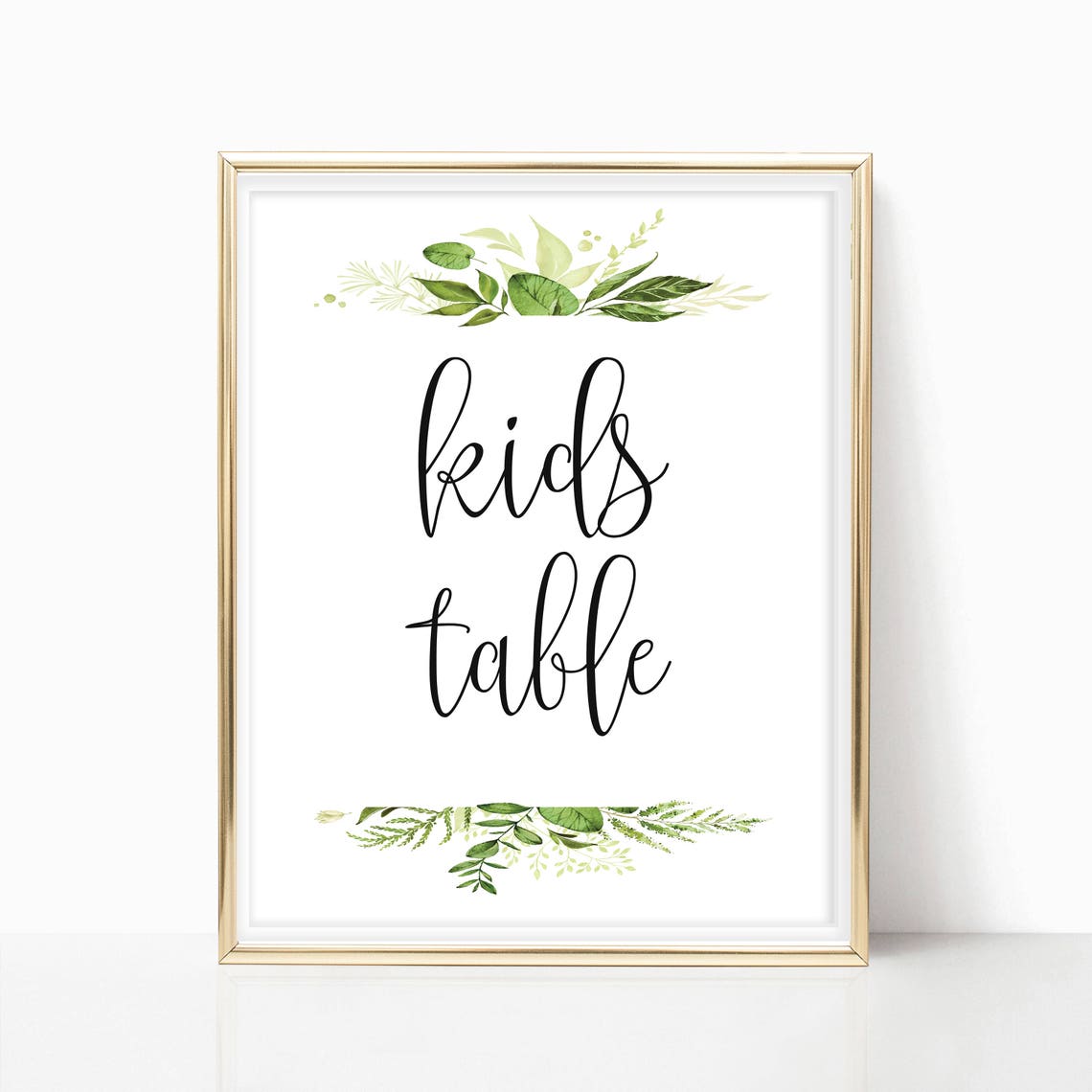 Kid's Table Sign Printable Sign Digital Sign Wedding - Etsy