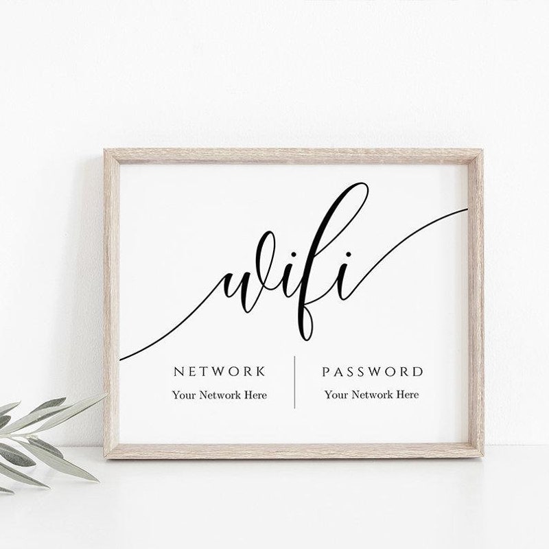 Wifi Password Sign - Etsy