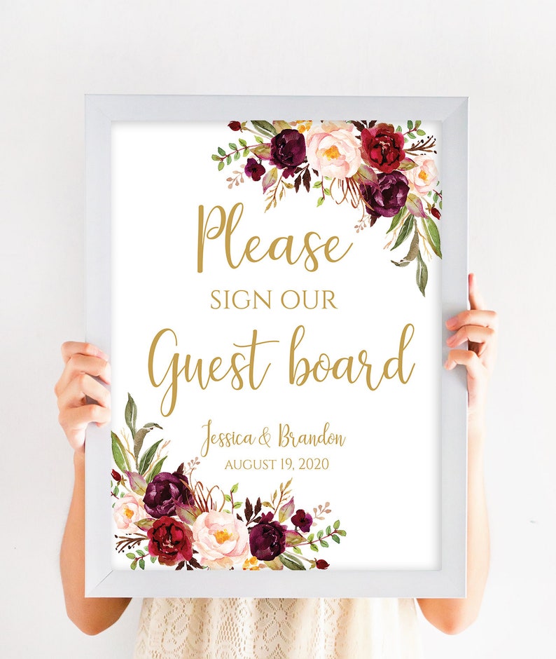 Printable Please Sign Template Please Sign Our Canvas - Etsy