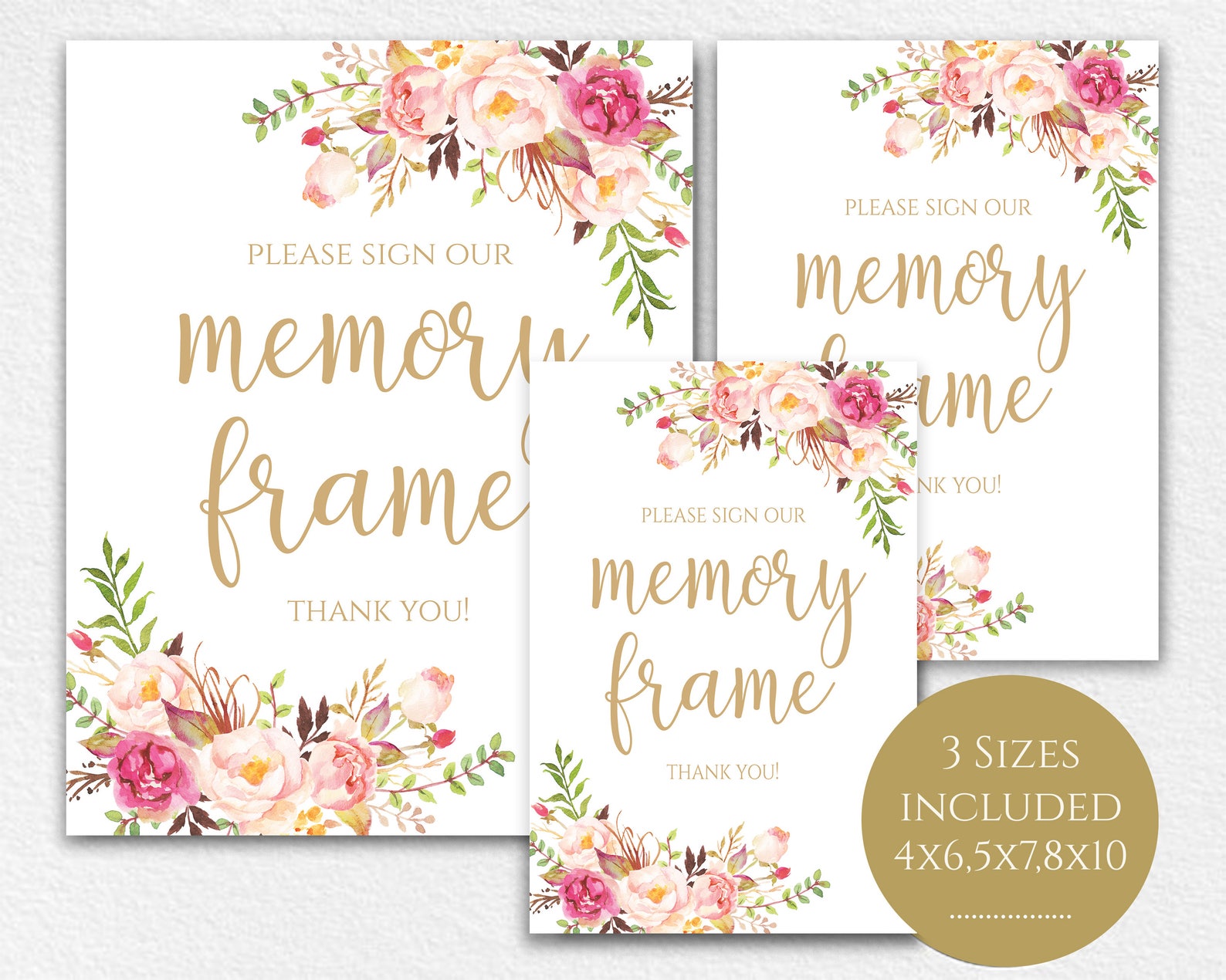 Memory Frame Sign Printable Please Sign Our Frame Sign Our - Etsy