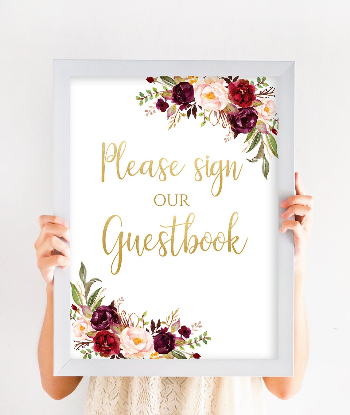 Printable Guest Book Sign Guestbook Wedding Decor Please Sign - Etsy