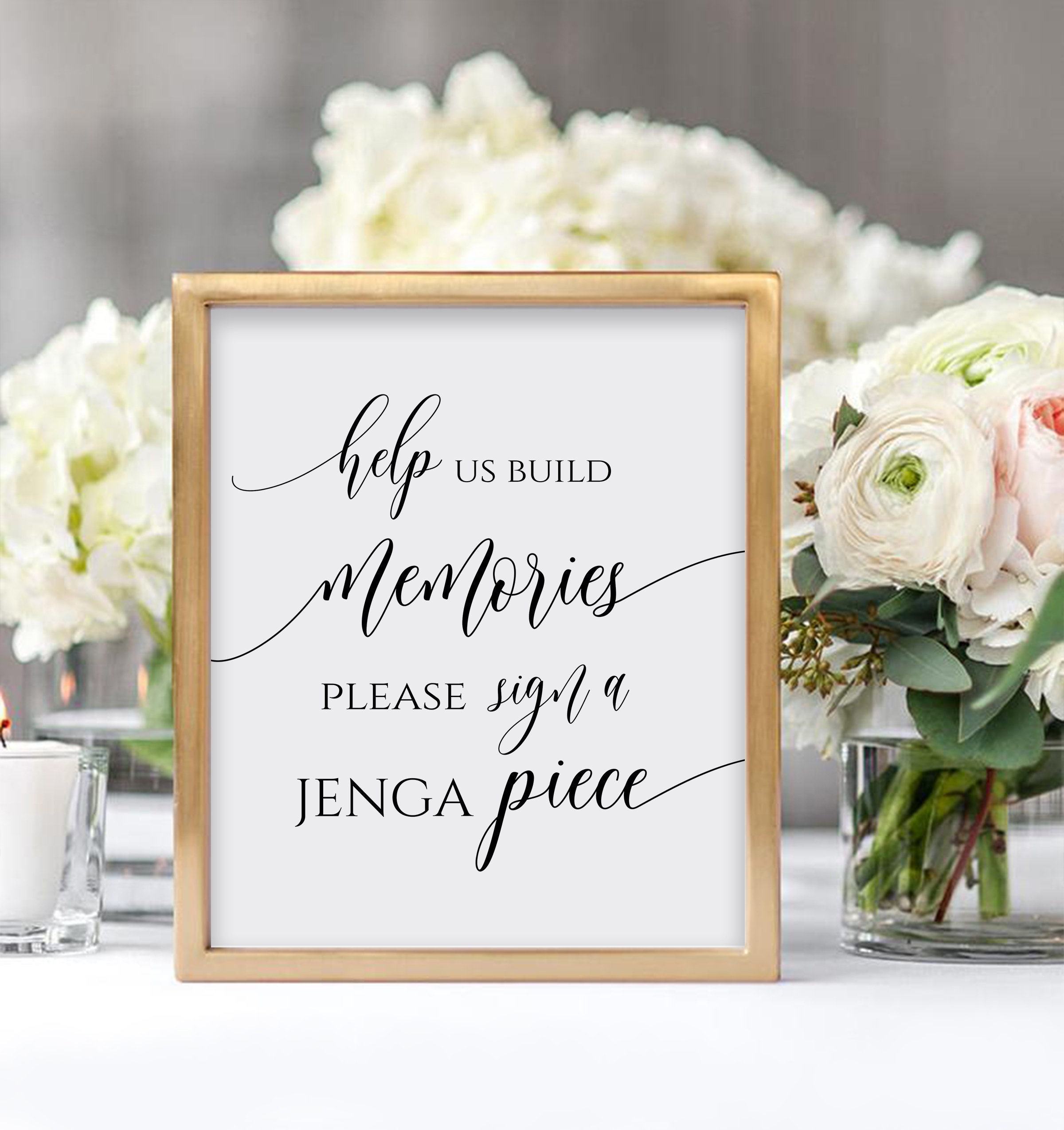 Jenga Guest Book Sign Wedding Jenga Sign Printable Jenga - Etsy