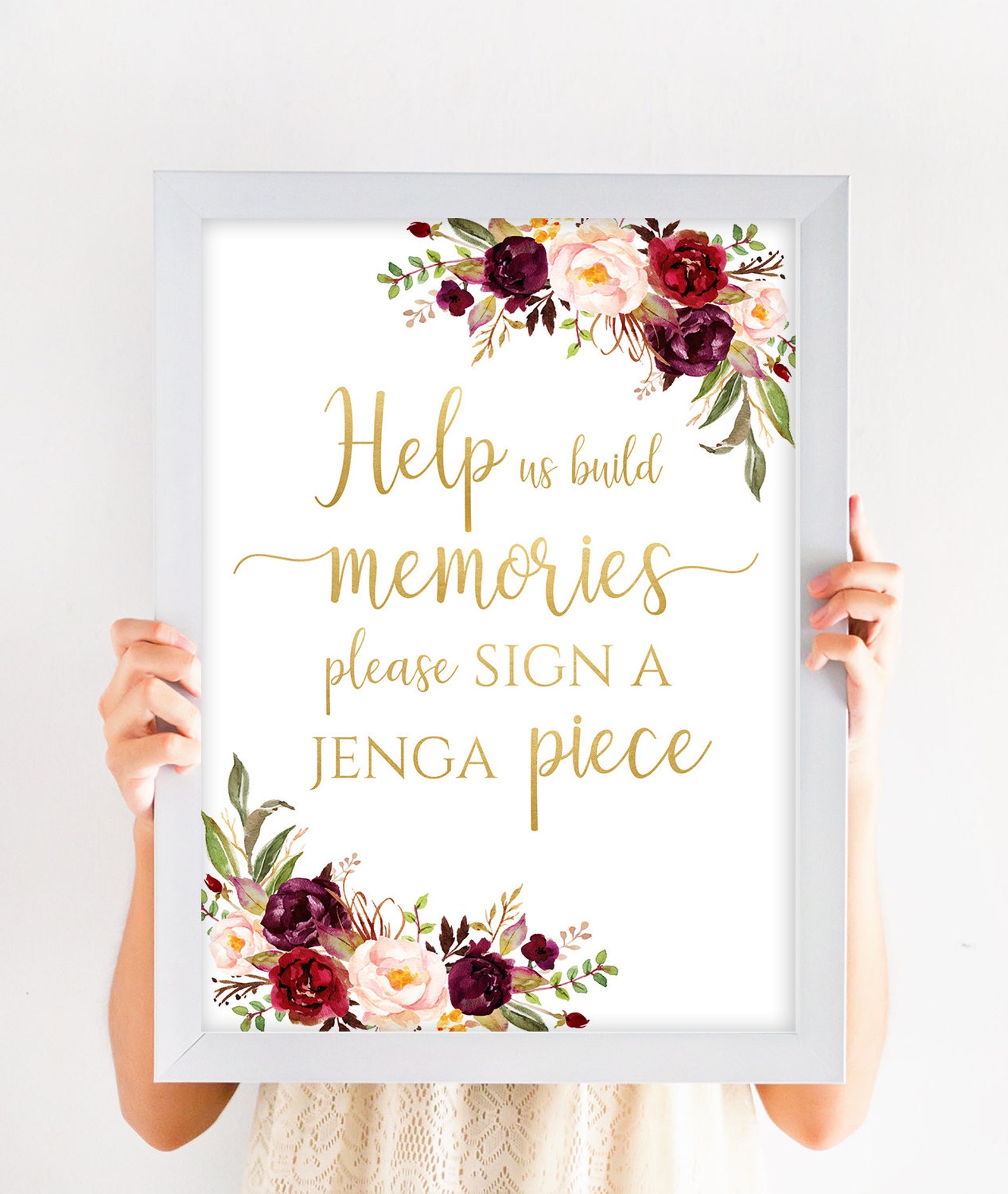 Jenga Guest Book Sign Wedding Jenga Sign Jenga Wedding Sign - Etsy