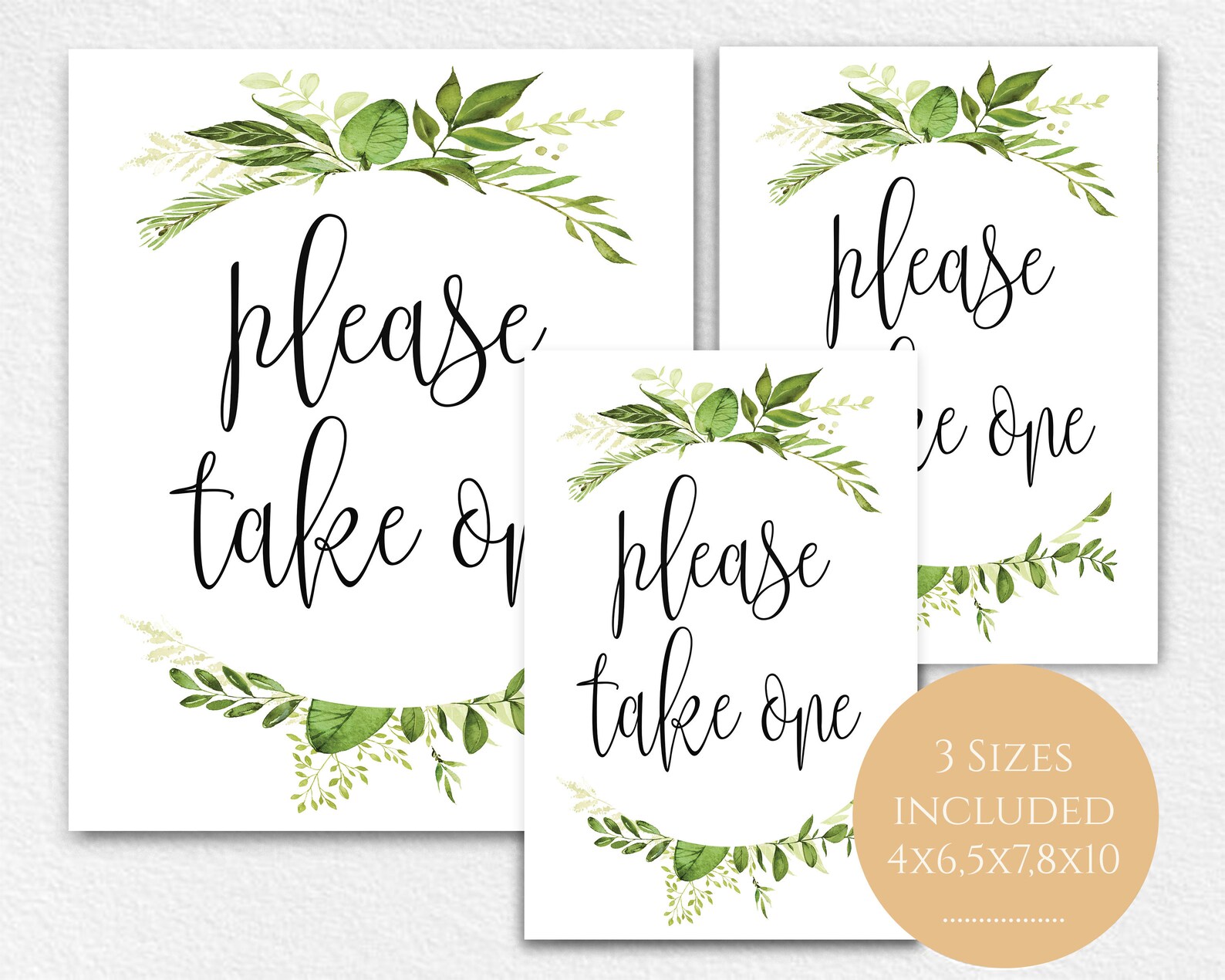 Printable Please Take One Sign Wedding Favor Sign Reception - Etsy Canada