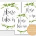 Printable Please Take One Sign Wedding Favor Sign Reception Signs Party ...