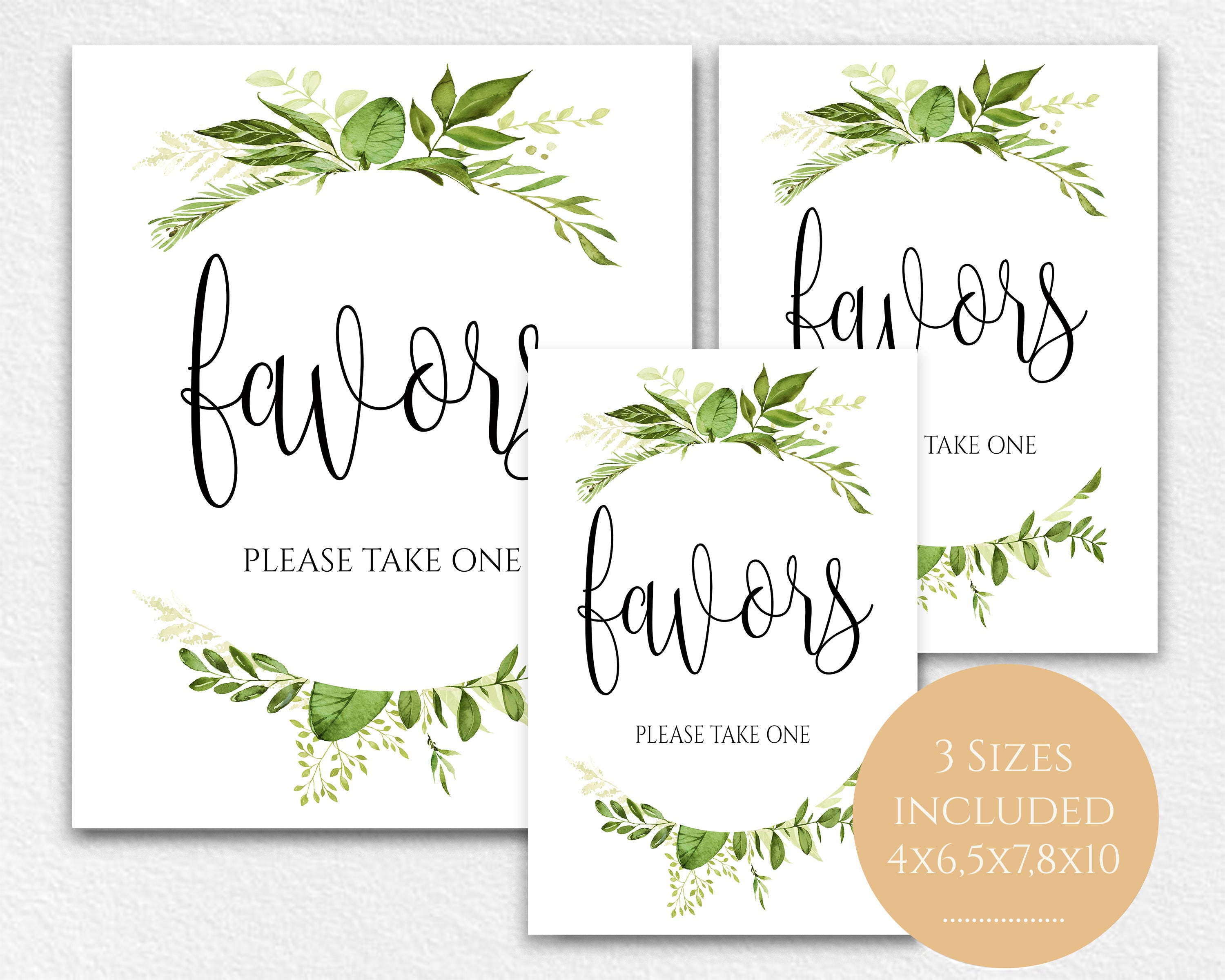 Wedding Favor Sign Shower Favor Sign Birthday Party Favor Sign | Etsy