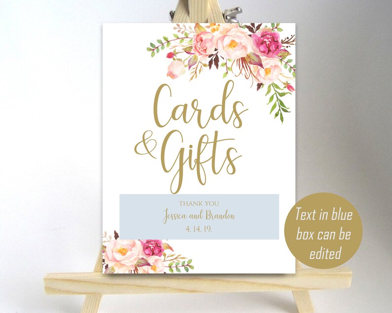 Personalized Cards and Gifts Sign Wedding Poster Gift Table - Etsy