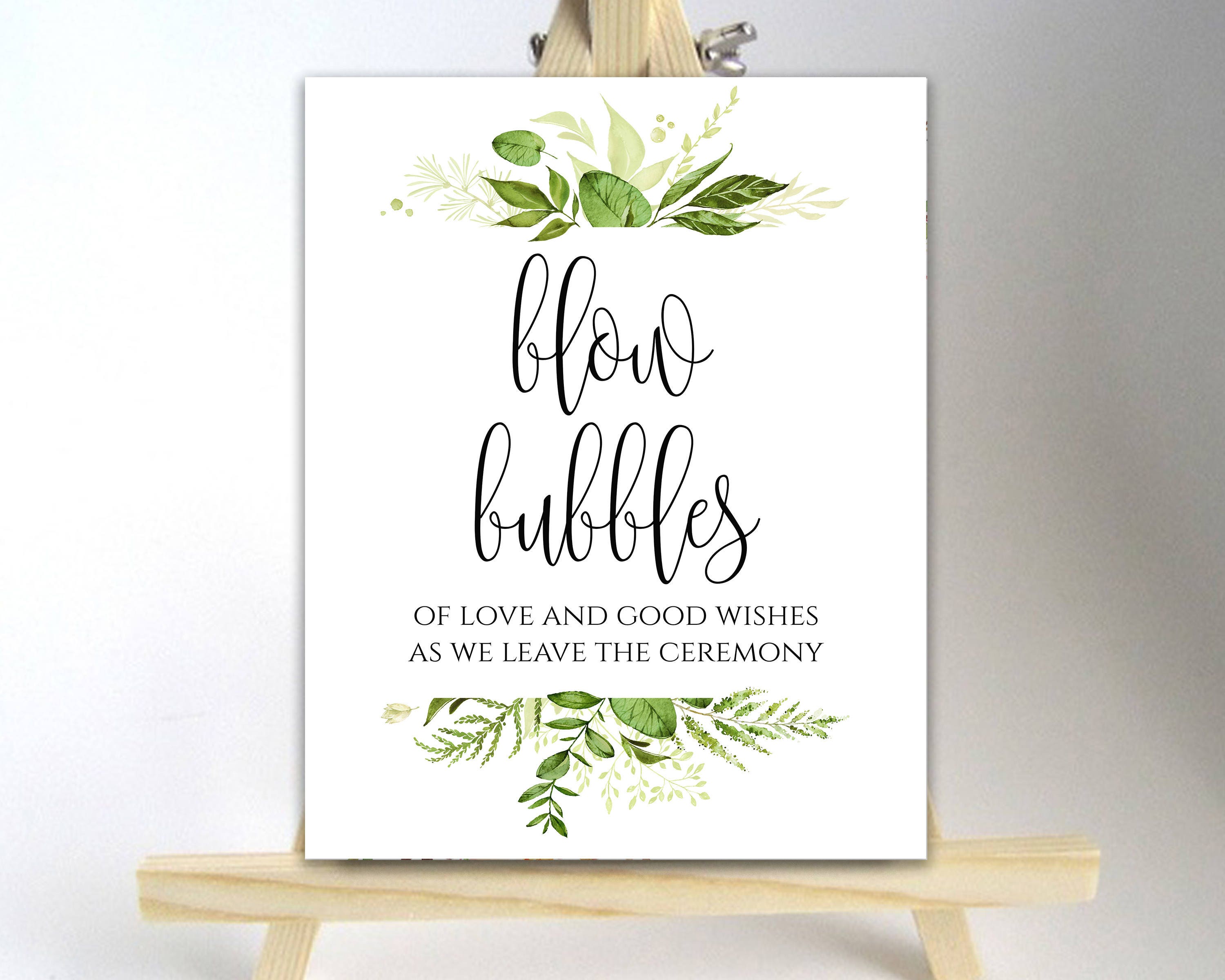 Printable Bubbles Sign Blow Bubbles Send off Sign Mr and Mrs - Etsy