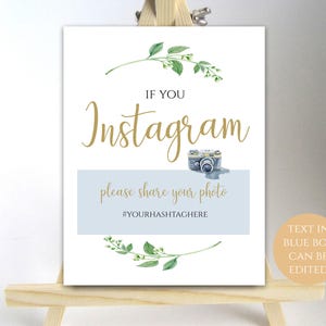 If You Instagram Printable Hashtag Sign Instagram Sign Social Media ...