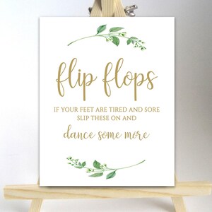 Printable Flip Flops Printable Flip Flops Sign Dancing Shoes Printable ...