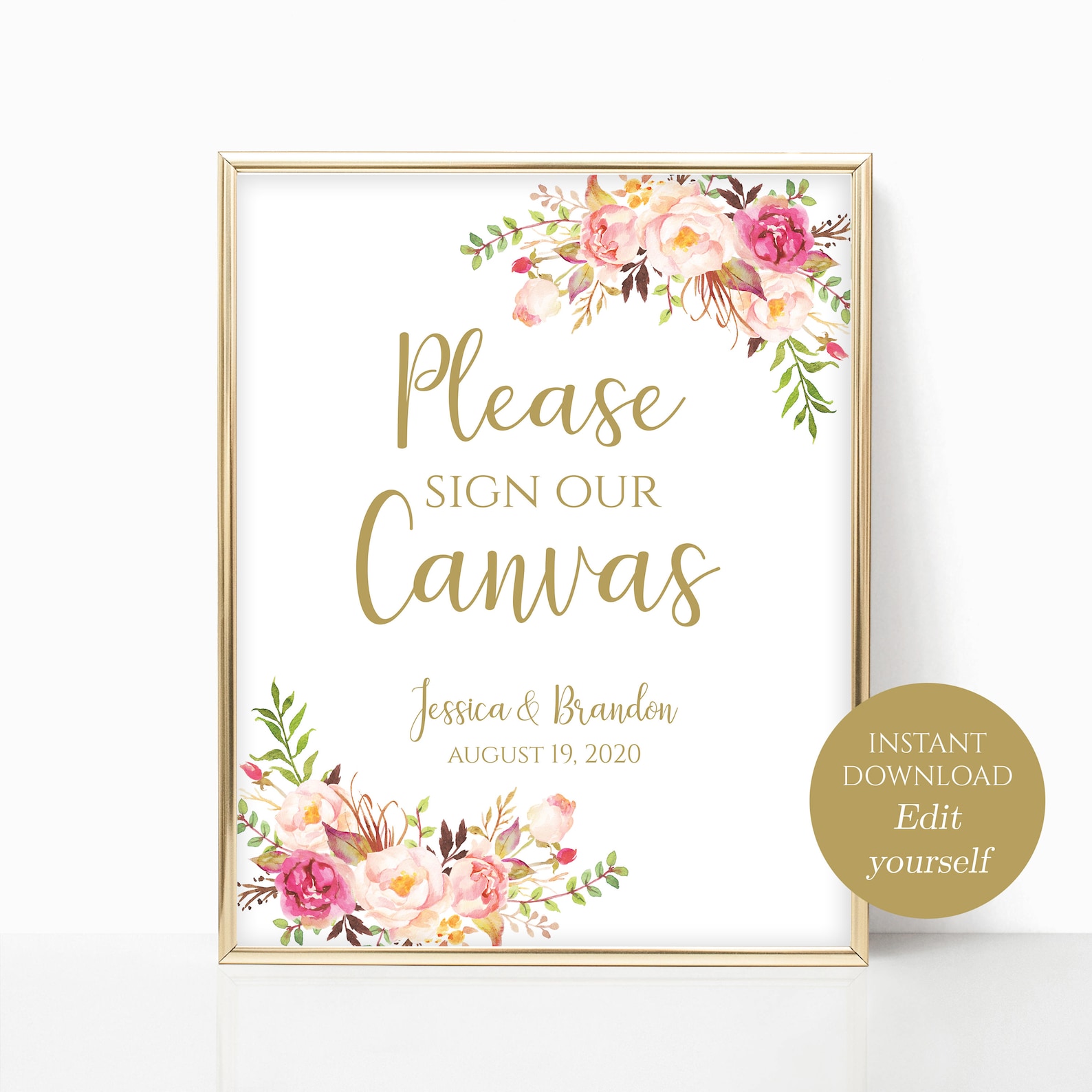Printable Please Sign Template Please Sign Our Canvas - Etsy