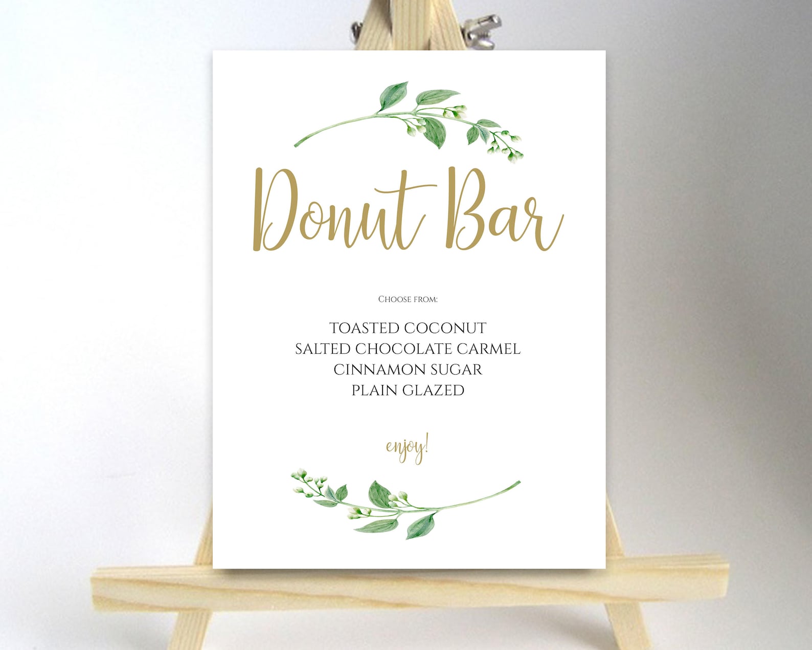 Donut Bar Printable Donut Bar Sign Wedding Donut Stand Wedding - Etsy