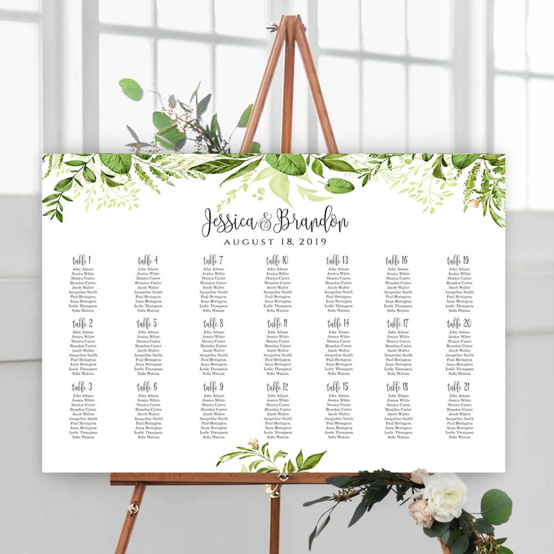 Wedding Seating Chart Template Editable PDF Wedding Table | Etsy