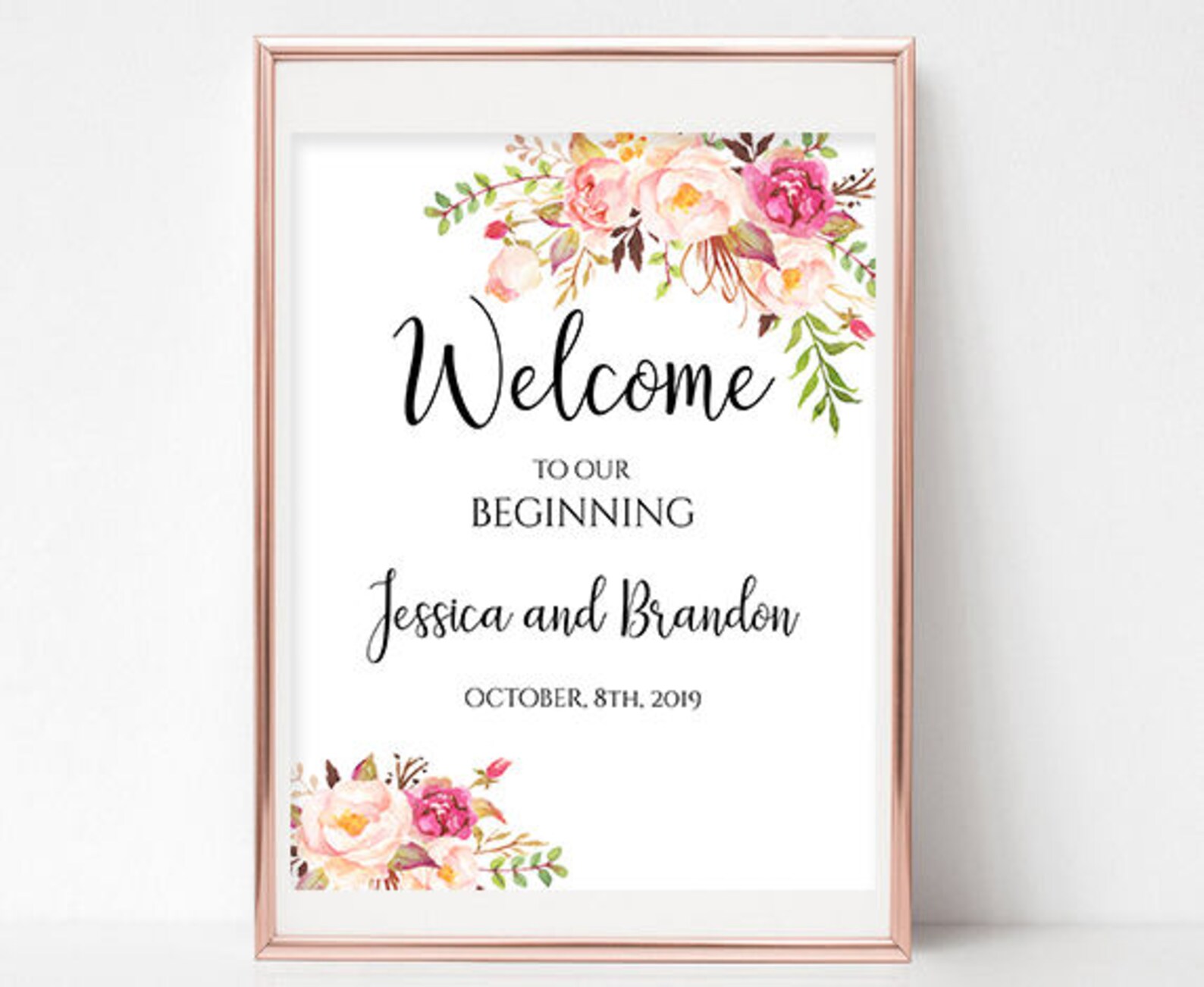 Personalized Welcome to Our Beginning Welcome Wedding Sign - Etsy