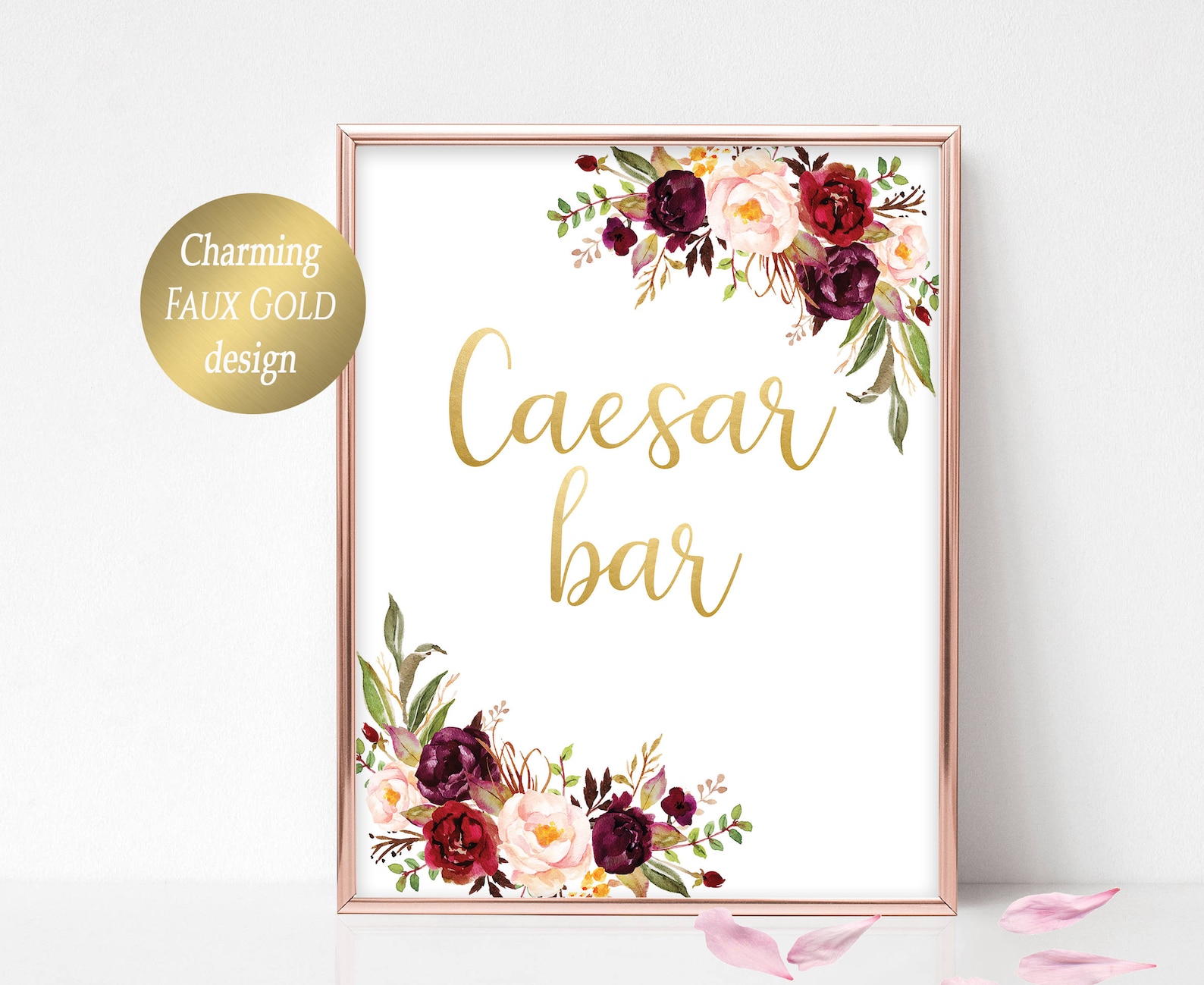 Printable Caesar Bar Sign Printable Wedding Signs Bridal - Etsy