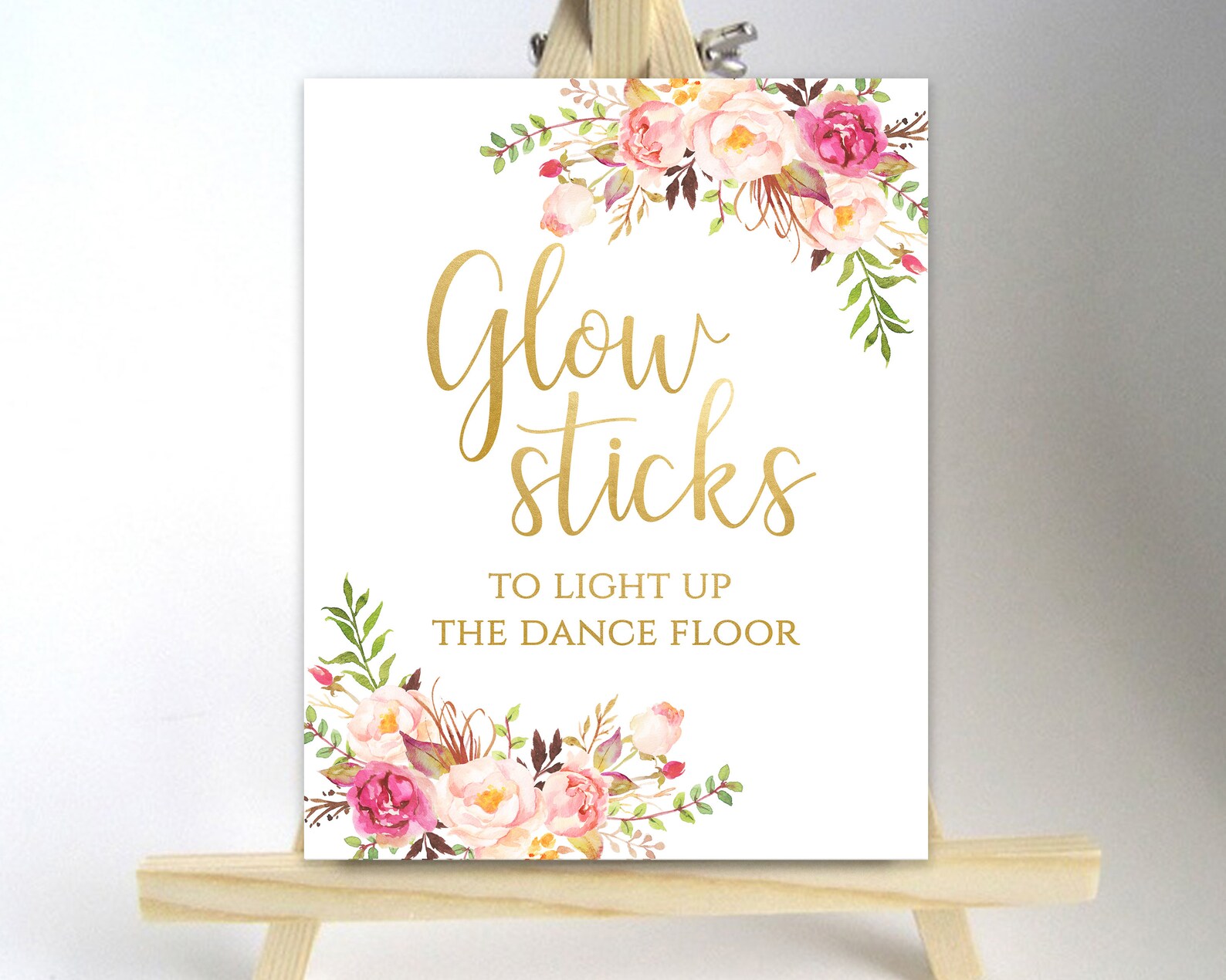 Printable Glow Stick Sign Glow Signs Glow Sticks for Wedding | Etsy