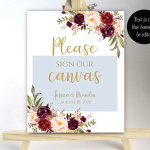 Printable Please Sign Template Please Sign Our Canvas, Guestbook, Globe ...