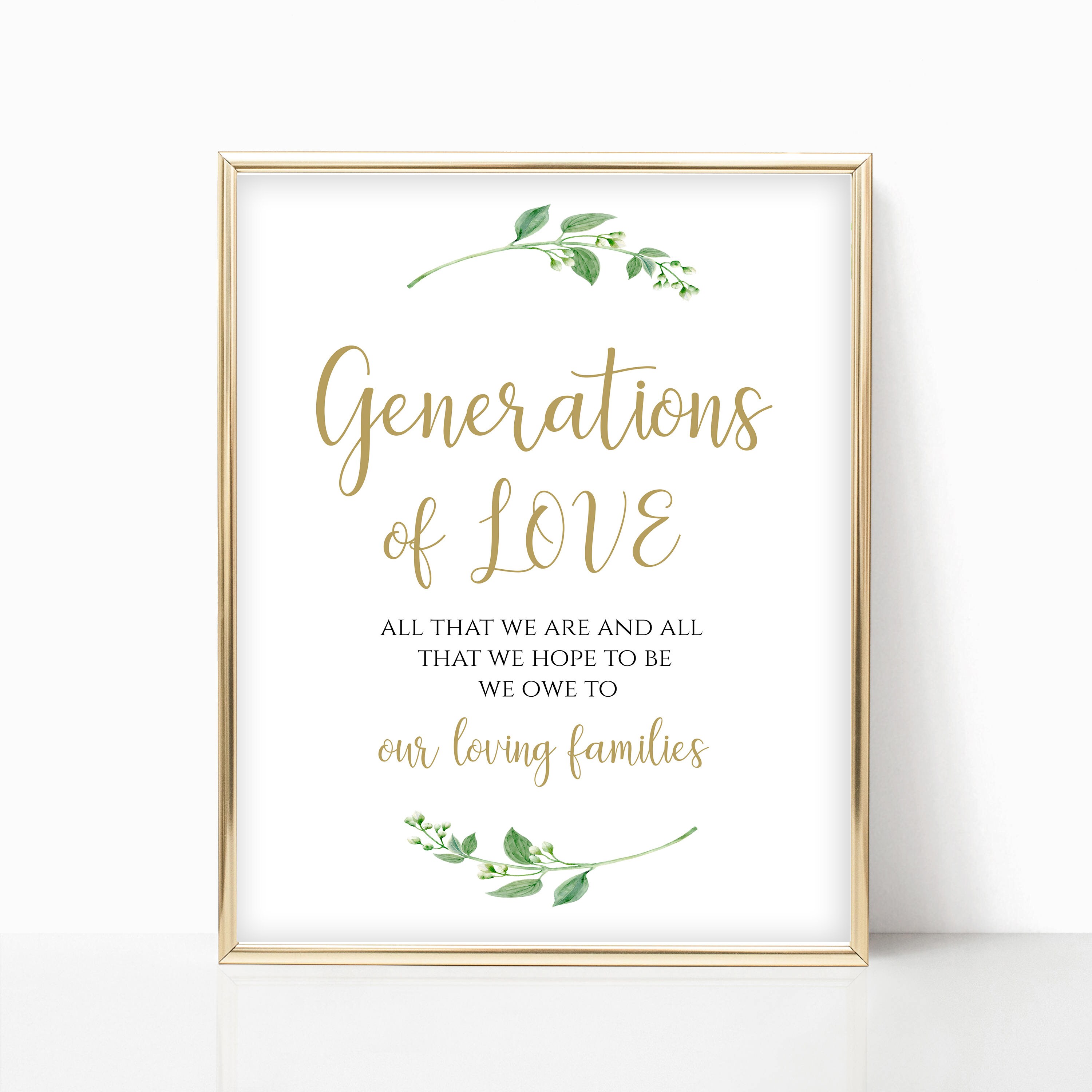 Generations Of Love Sign Wedding Signage All That We Are And | Etsy