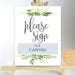 Printable Please Sign Template Please Sign Our Canvas, Guestbook, Globe ...