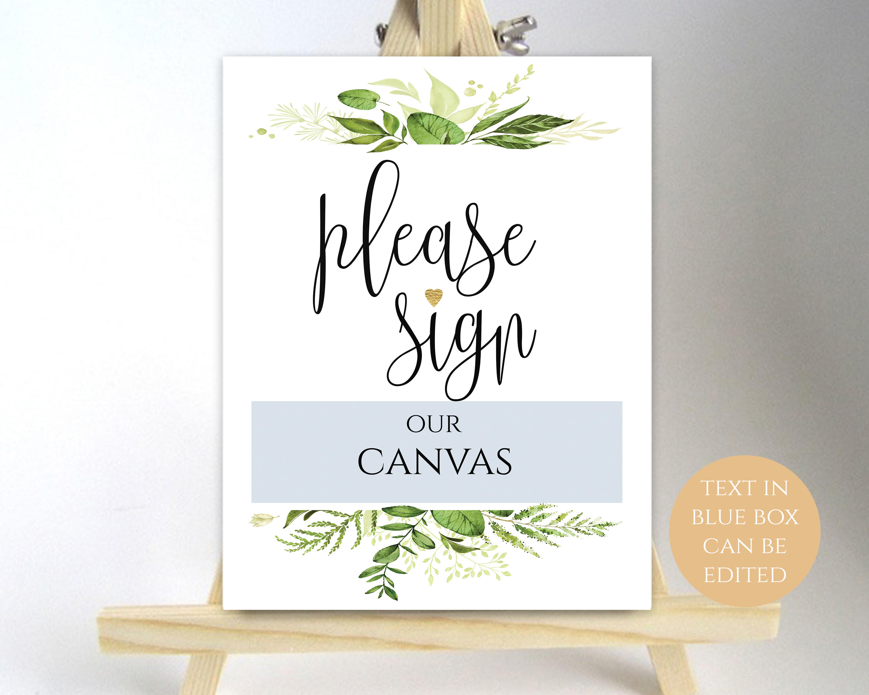 Printable Please Sign Template Please Sign Our Canvas | Etsy