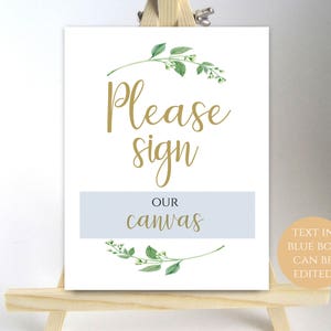 Printable Please Sign Template Please Sign Our Canvas, Guestbook, Globe ...