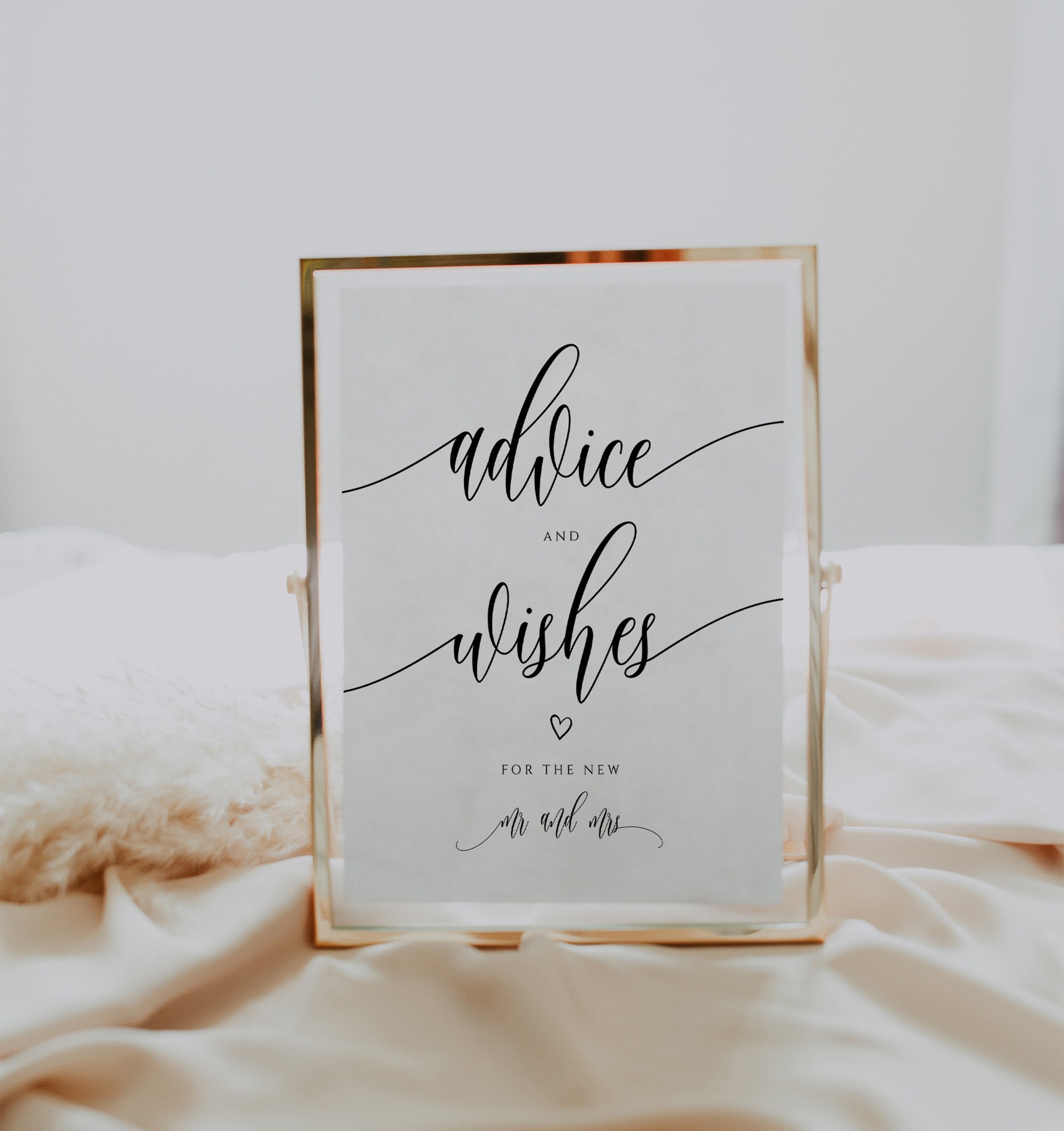 Wedding Advice Sign and Card Printable Advice and Wishes | Etsy