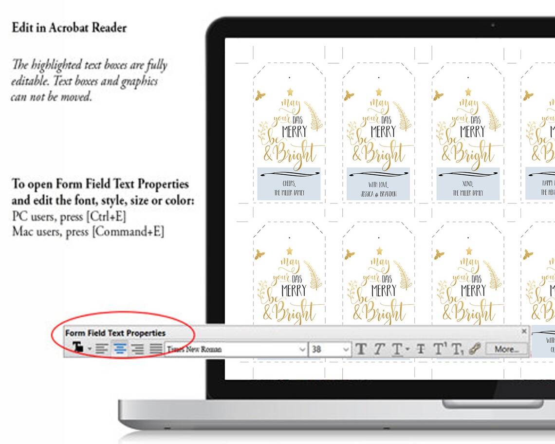 Personalized Christmas Tags for Party Favors Tags for Gifts - Etsy