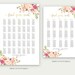 Large Seating Chart Template 5 Sizes up to 350 Editable - Etsy