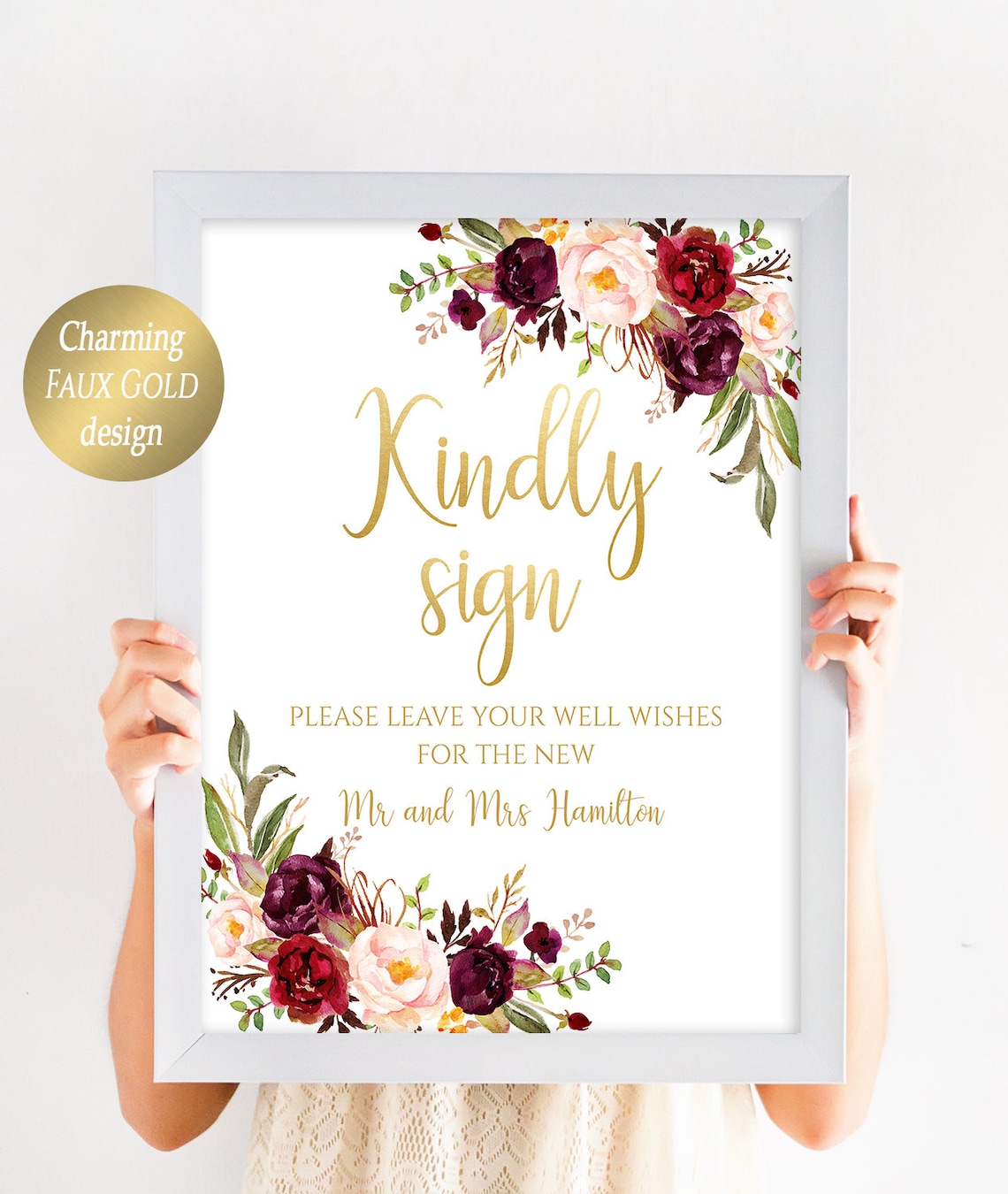 Personalized Kindly Sign Guest Book Sign Guest Book Printable - Etsy