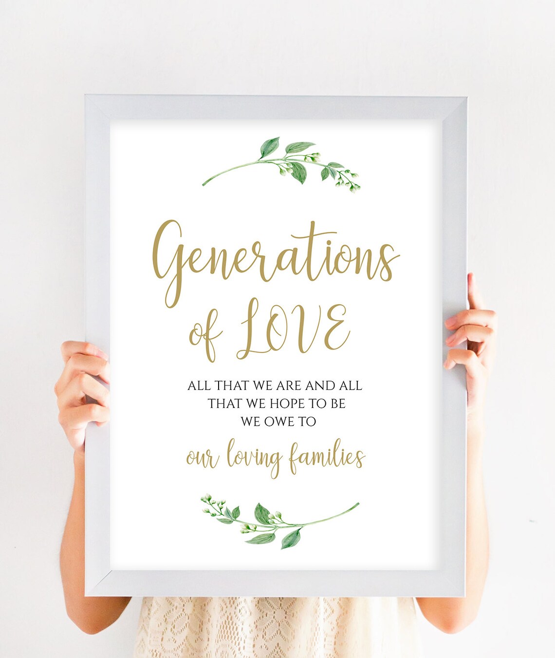 Generations of Love Sign Wedding Signage All That We Are and - Etsy
