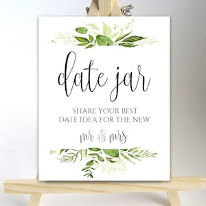 Printable Date Jar Sign Date Night Jar Date Night Sign Date Night Ideas ...