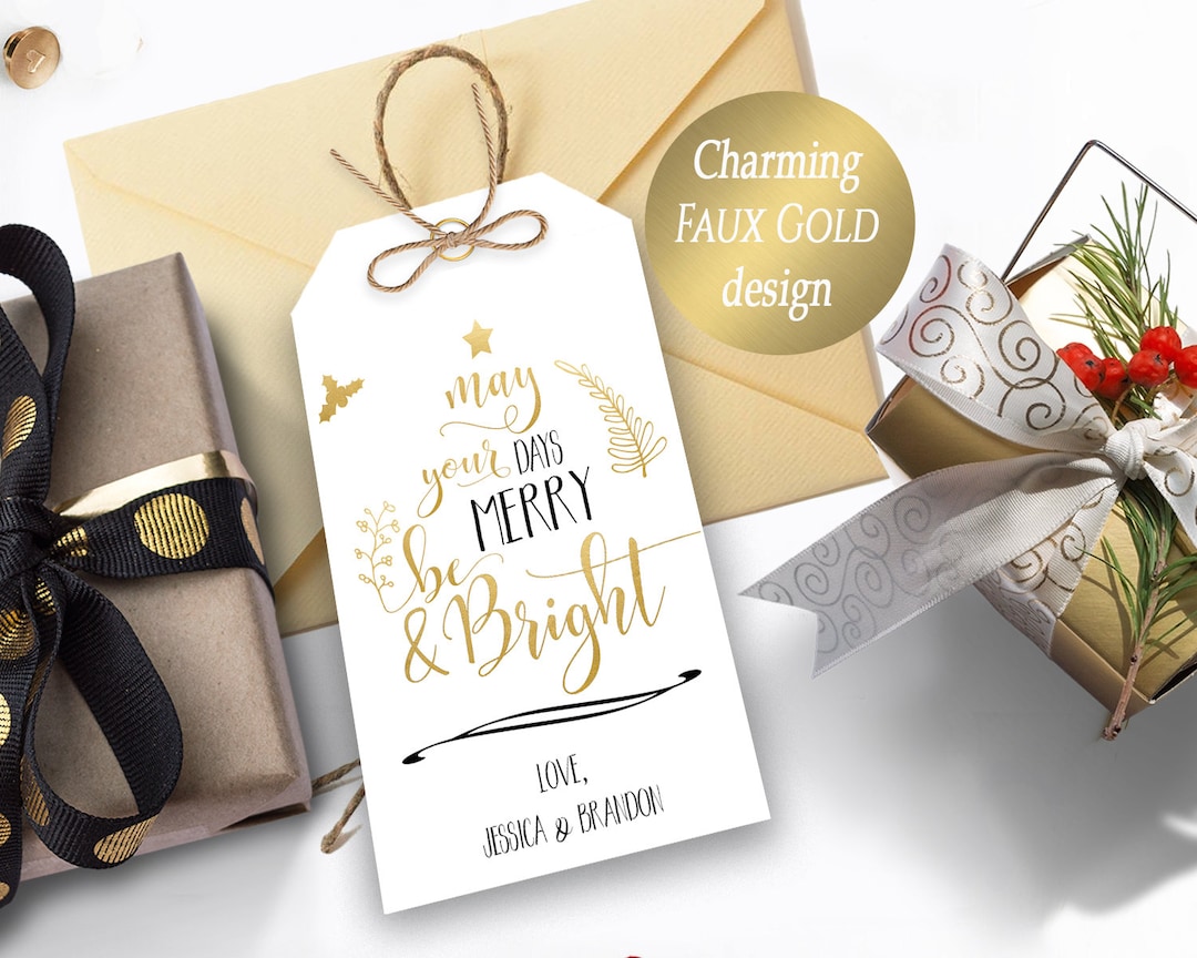 Personalized Christmas Tags for Party Favors Tags for Gifts - Etsy