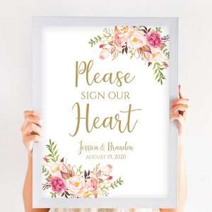 Printable Please Sign Template Please Sign Our Canvas, Guestbook, Globe ...