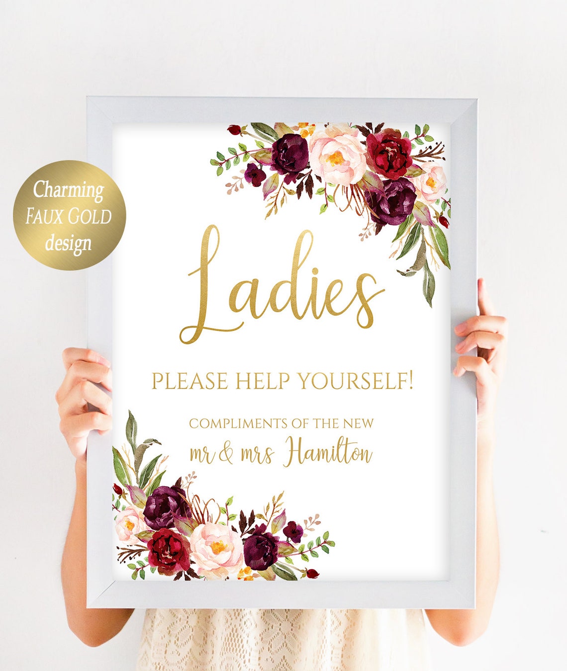 Personalized Bathroom Signs Bathroom Basket Signs Printable - Etsy