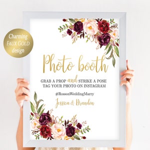 Personalized Photo Booth Sign Internet Sign Hashtag Sign Photobooth ...