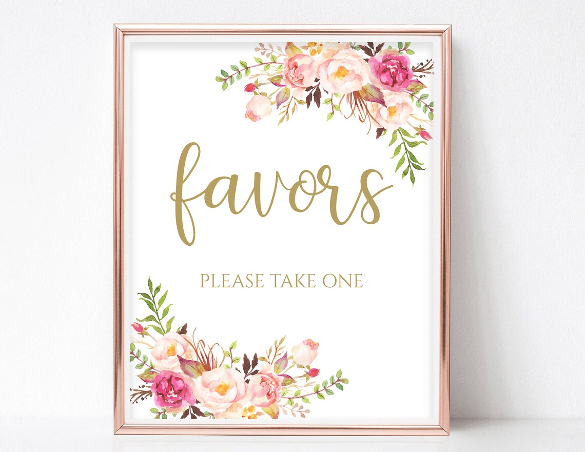 Wedding Favor Sign Shower Favor Sign Birthday Party Favor Sign - Etsy