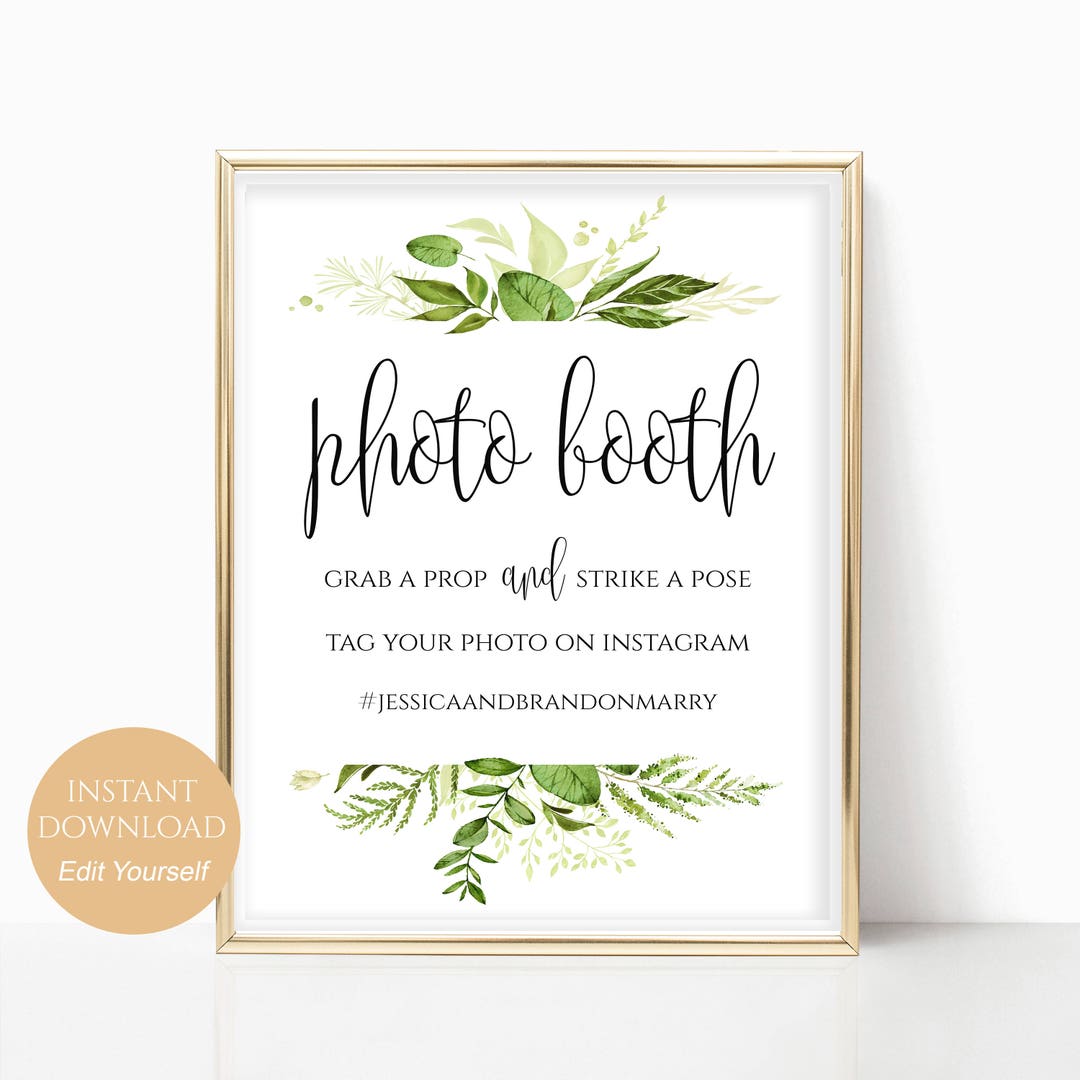 Photo Booth Sign Printable Photo Booth Props Wedding Photobooth Wedding ...