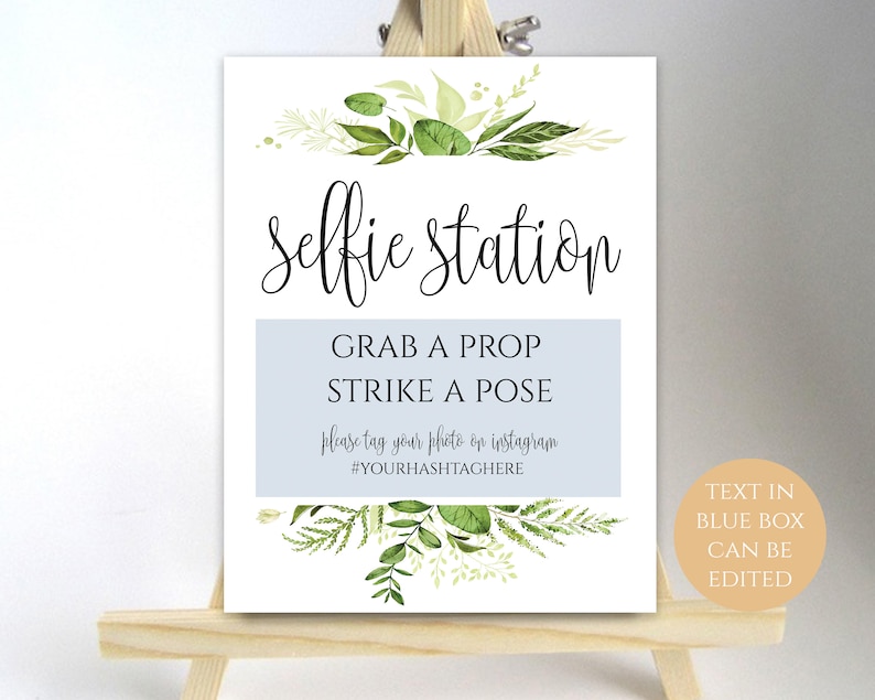 Selfie Station Printable Hashtag Sign Instagram Sign Social - Etsy