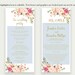 Floral Wedding Program Template Mr & Mrs Ceremony Program - Etsy